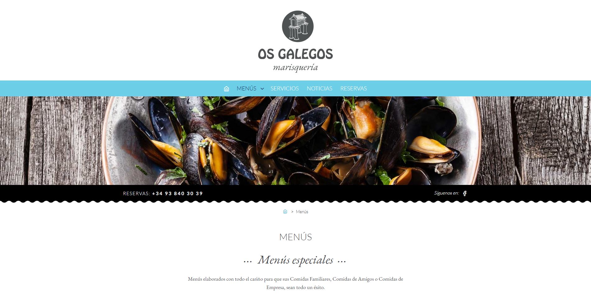 El restaurant Os Galegos estrena web - Perception - disseny web Granollers